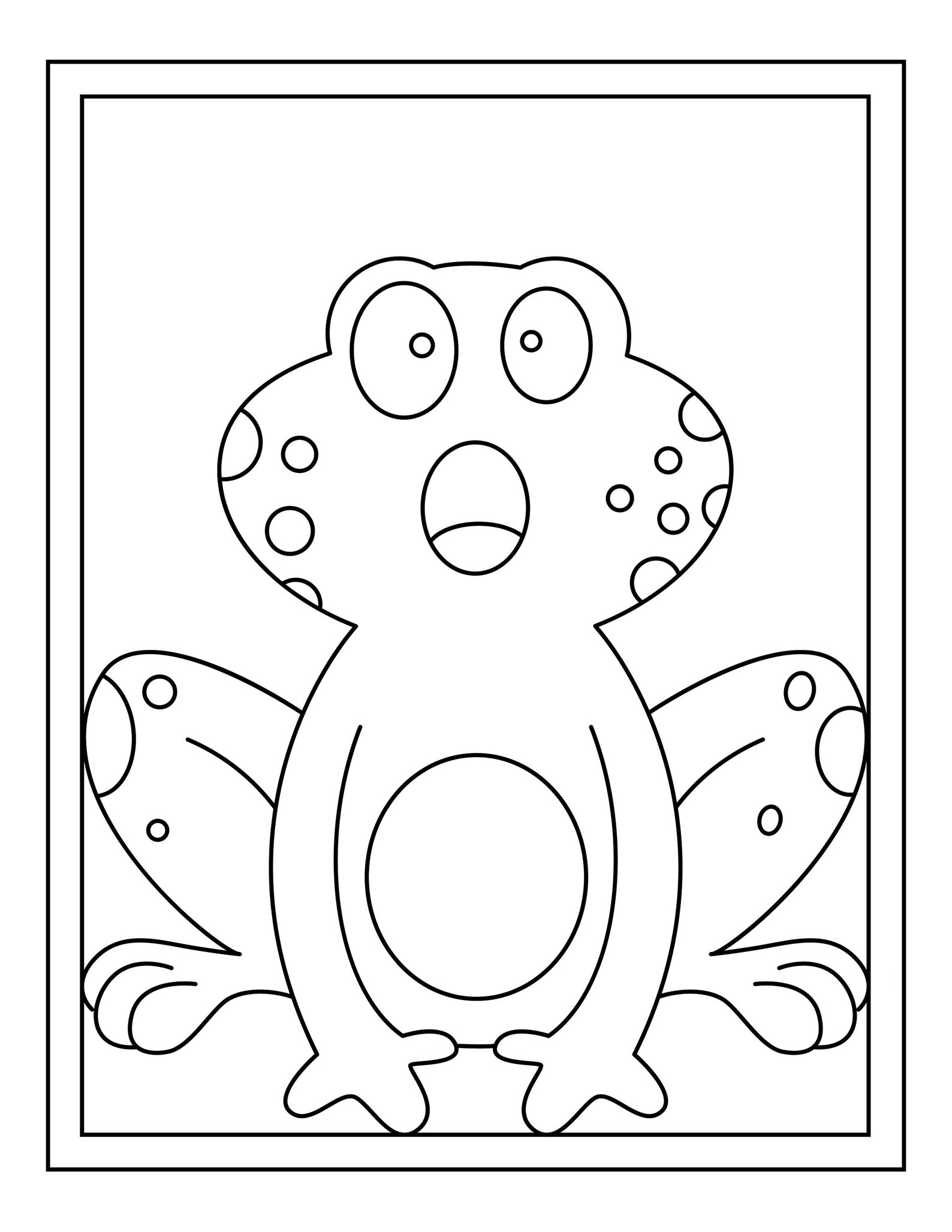 16 Printable Cute Frog Coloring Pages - Etsy Canada