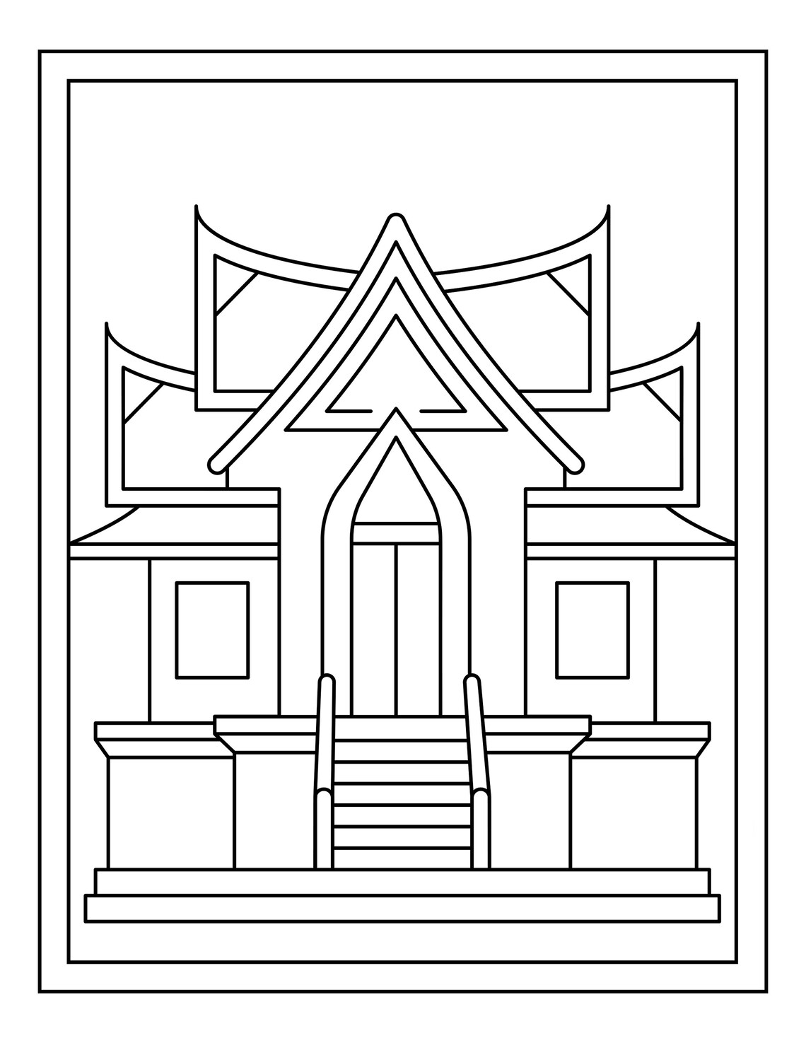 16 Printable Temple Coloring Pages - Etsy