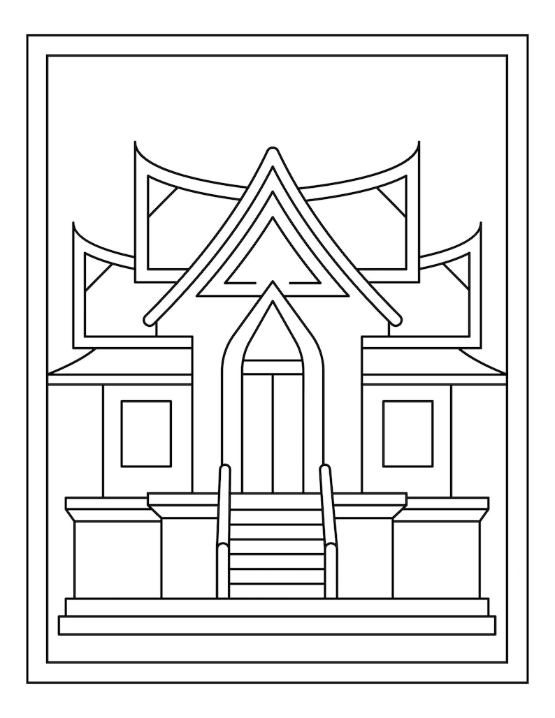 16 Printable Temple Coloring Pages - Etsy