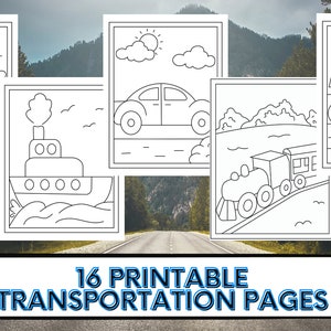 16 Printable Transportation Coloring Pages - Etsy