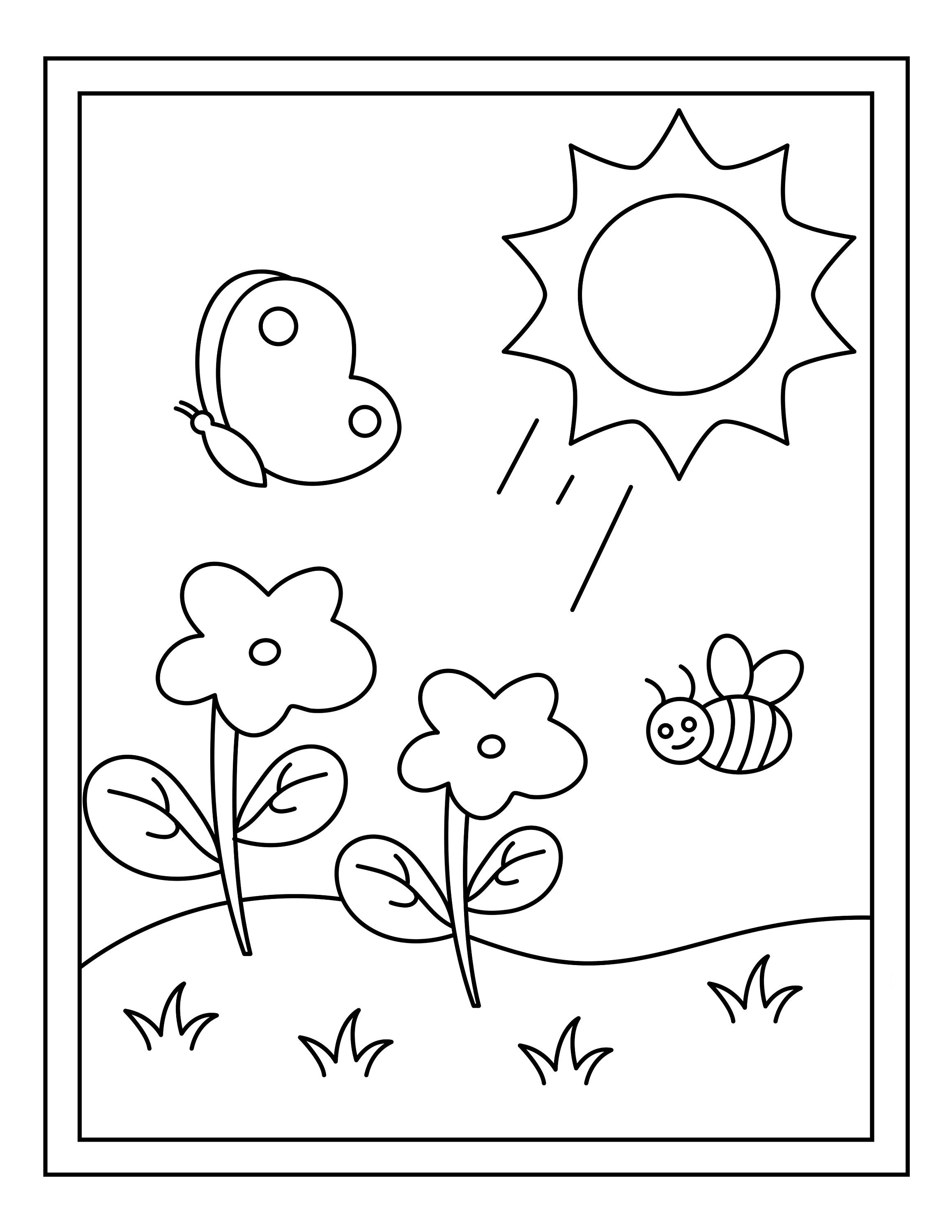 16 Printable Fall/spring Coloring Pages - Etsy