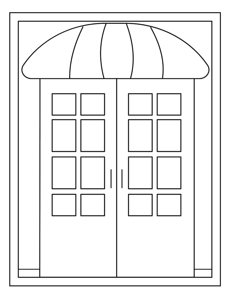 16 Printable Door Coloring Pages - Etsy