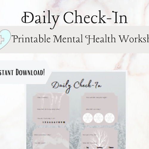 Daily Check-in Poster Daily Checklist Therapy Office Decor - Etsy