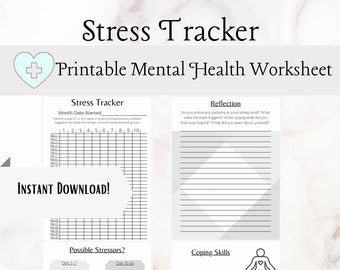 Stress Tracker monthly Stress Chart | Etsy