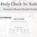Kids Daily Check-in mental Health Thought Organizer | Etsy