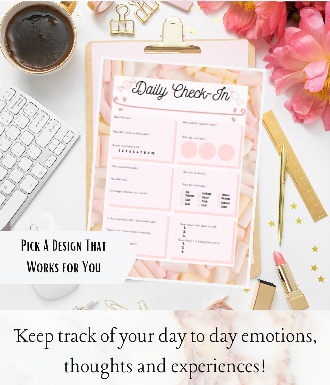 Daily Check-in (mental Health Thought Organizer) - Etsy