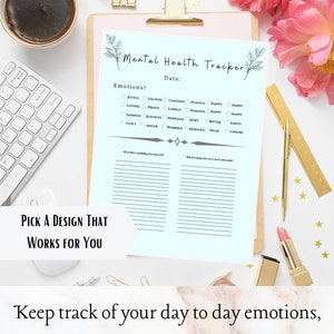 Mental Health Tracker (daily Wellness Check) - Etsy