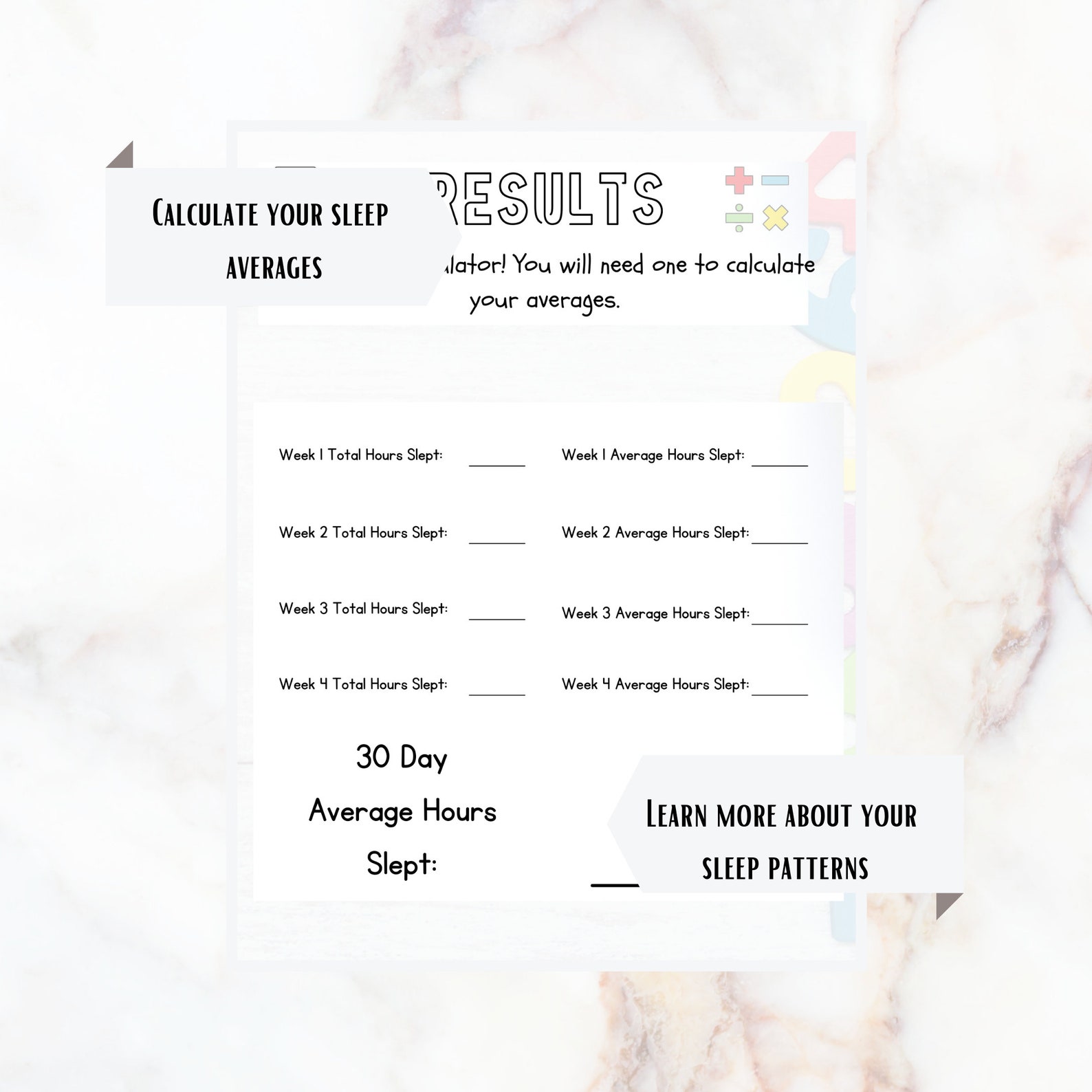 Kids Sleep Tracker, monthly Sleep Chart - Etsy