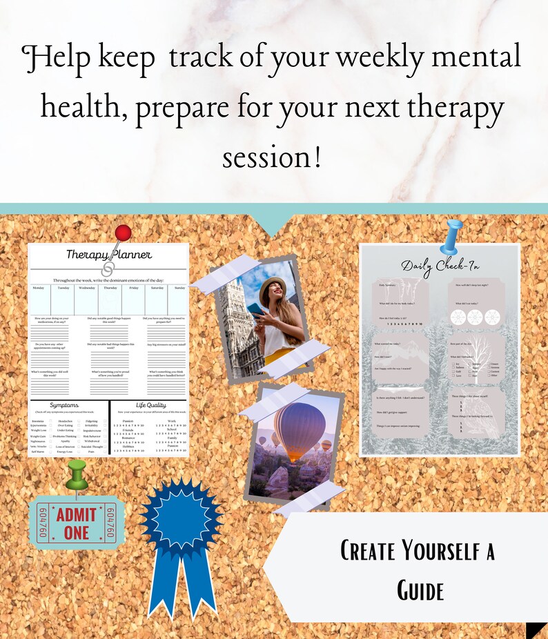 Therapy Planner mental Health Therapy Thought Organizer - Etsy