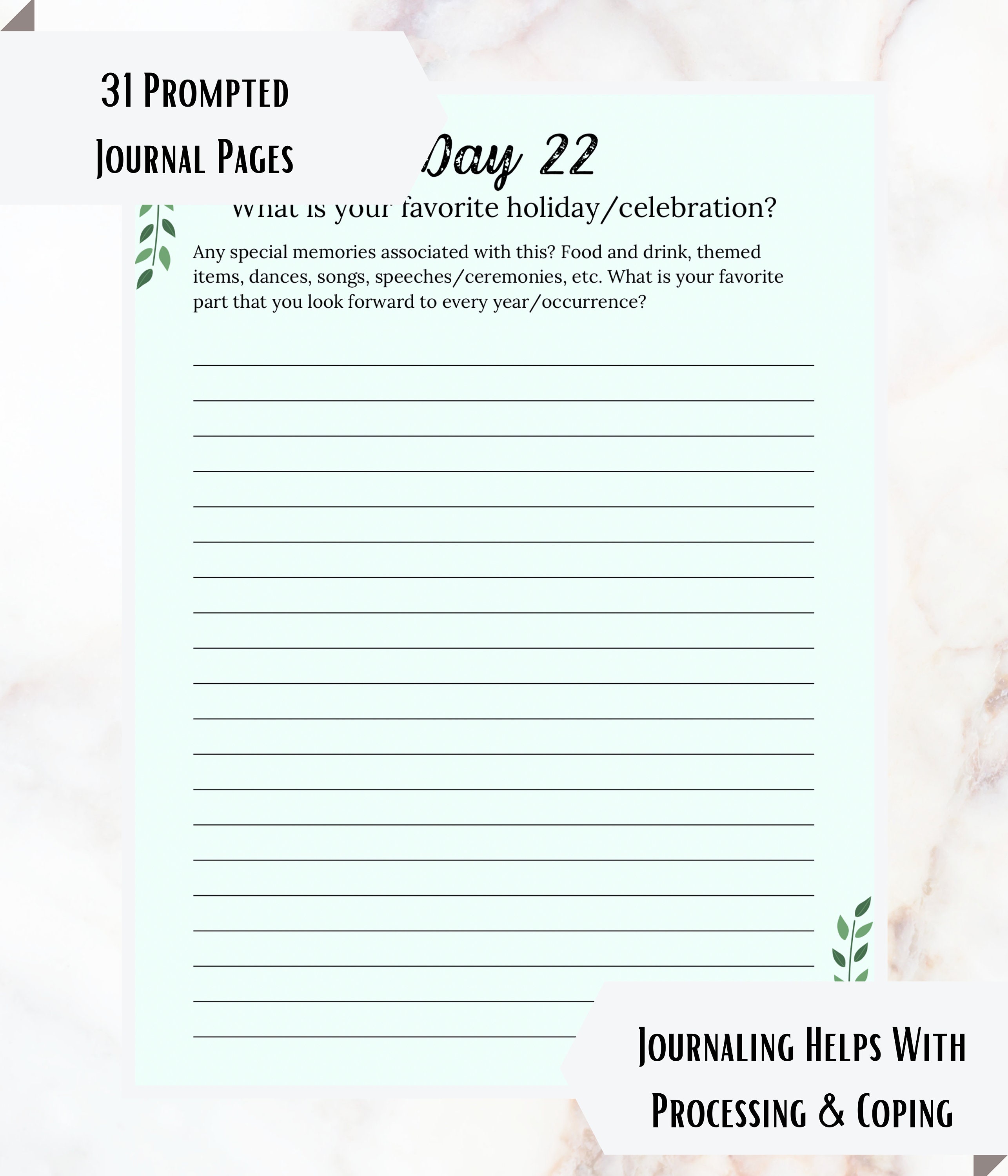 Guided Self Care Reflection and Self-discovery Journal (mental Health ...