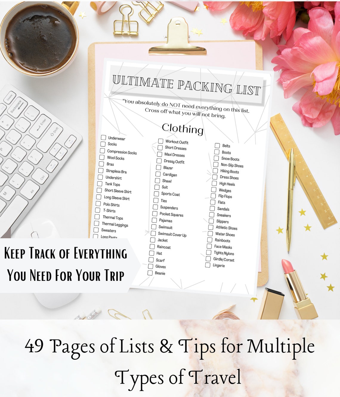Ultimate Packing Checklist (extensive) - Etsy