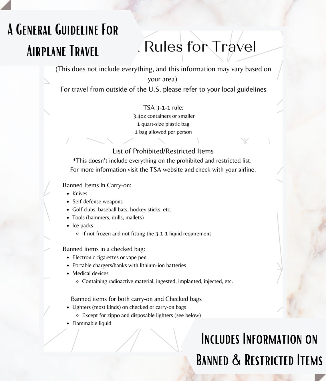 Ultimate Packing Checklist (extensive) - Etsy