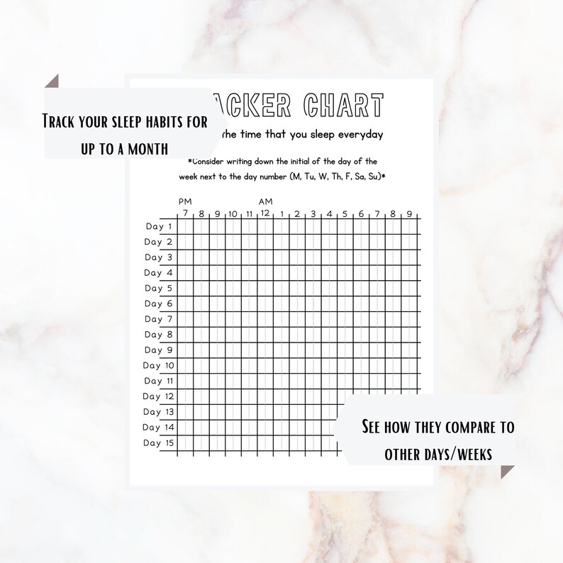 Kids Sleep Tracker, (monthly Sleep Chart) - Etsy