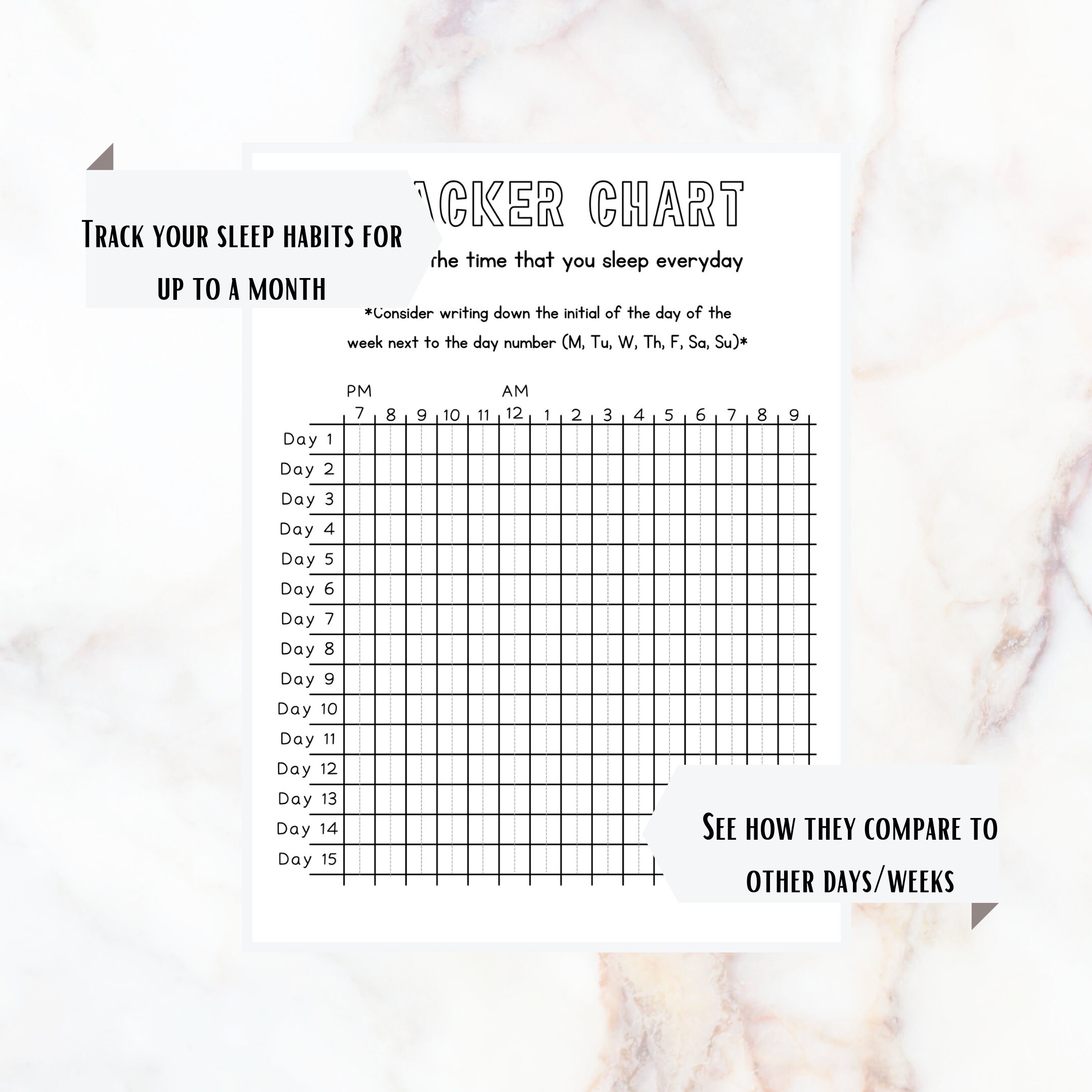 Kids Sleep Tracker, (monthly Sleep Chart) - Etsy