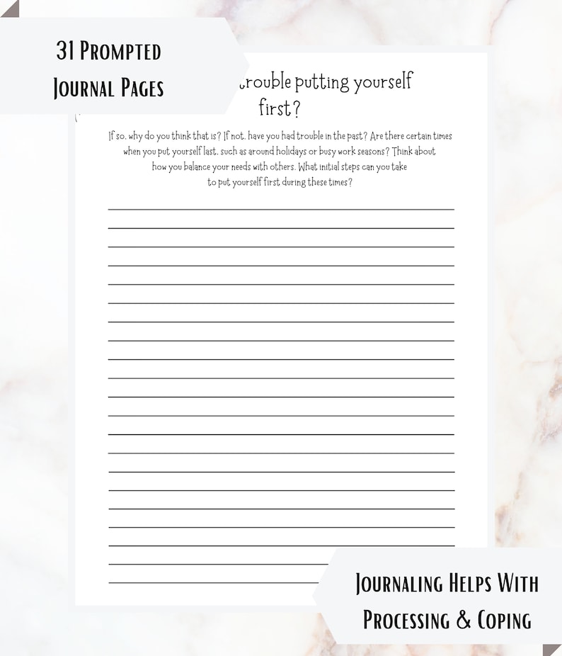 Guided Self-care Growth and Self-discovery Journal (mental Health ...