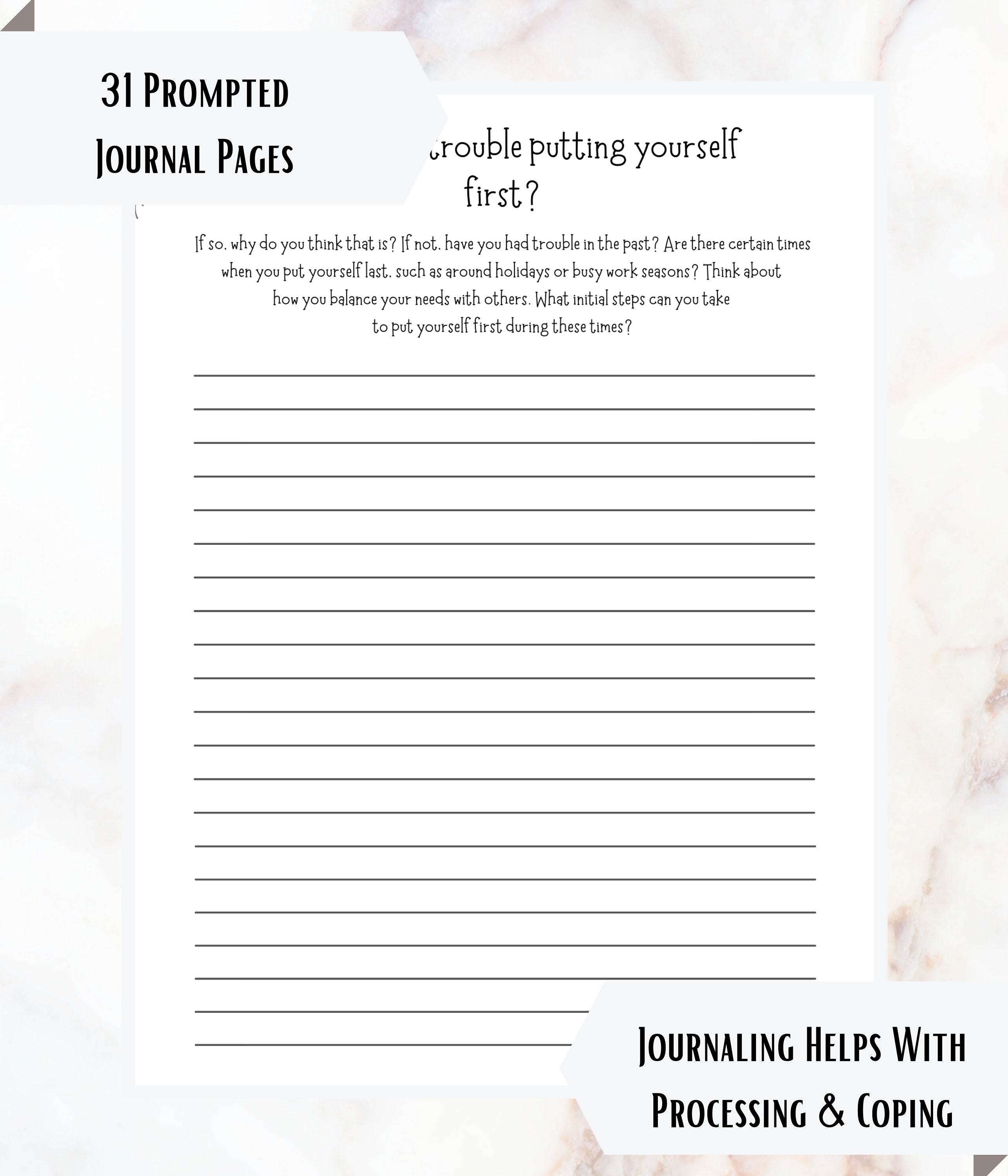Guided Self-care Growth and Self-discovery Journal (mental Health ...