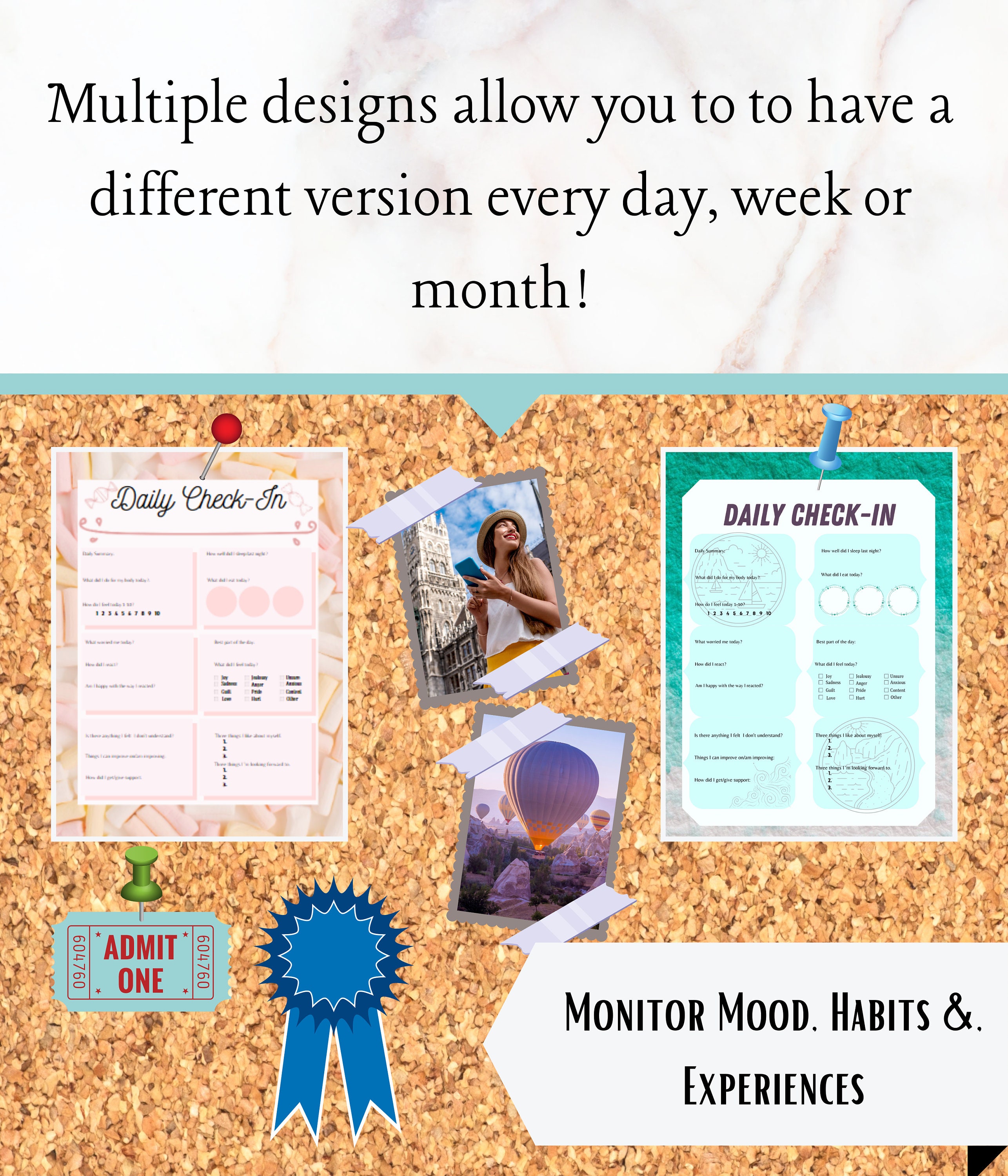 Daily Check-in (mental Health Thought Organizer) - Etsy