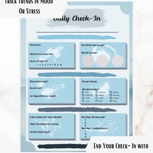 Mental Health Daily Check-in - Etsy
