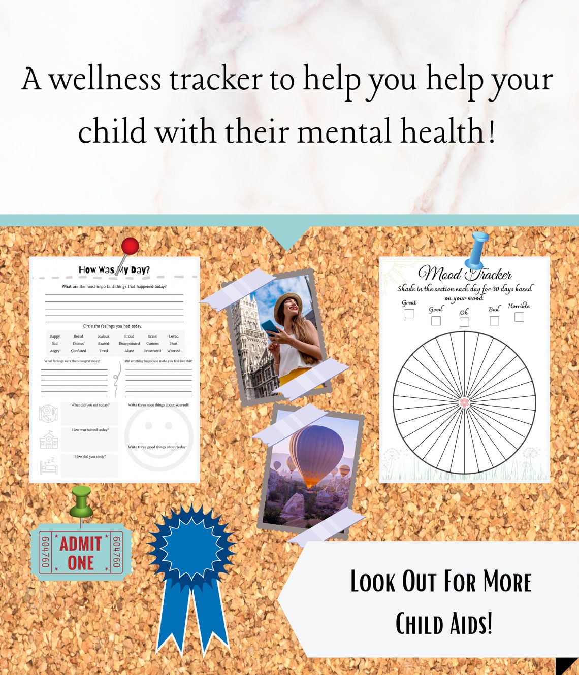 Kids Daily Check-in (mental Health Thought Organizer) - Etsy