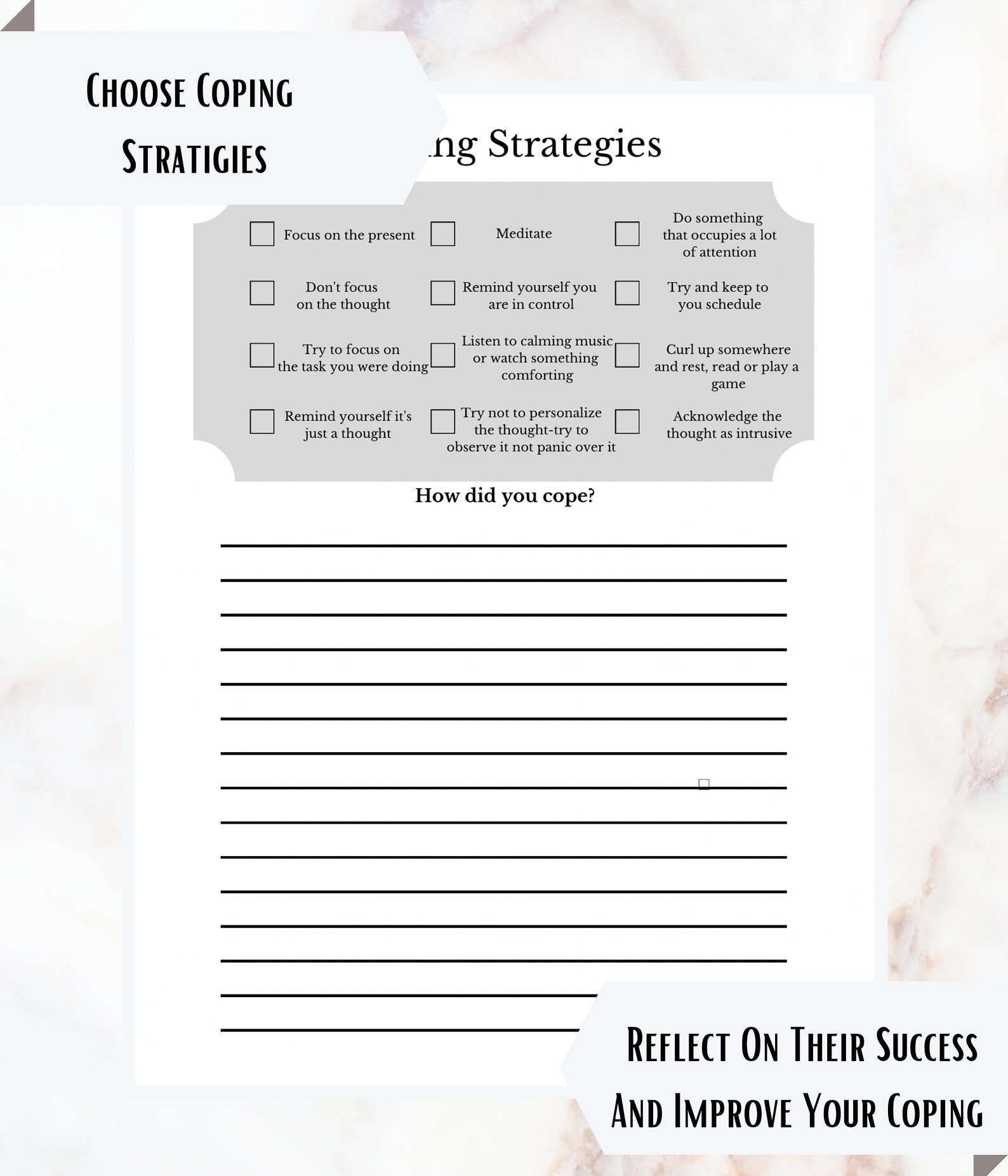 Intrusive Thought Tracker (mental Health) - Etsy