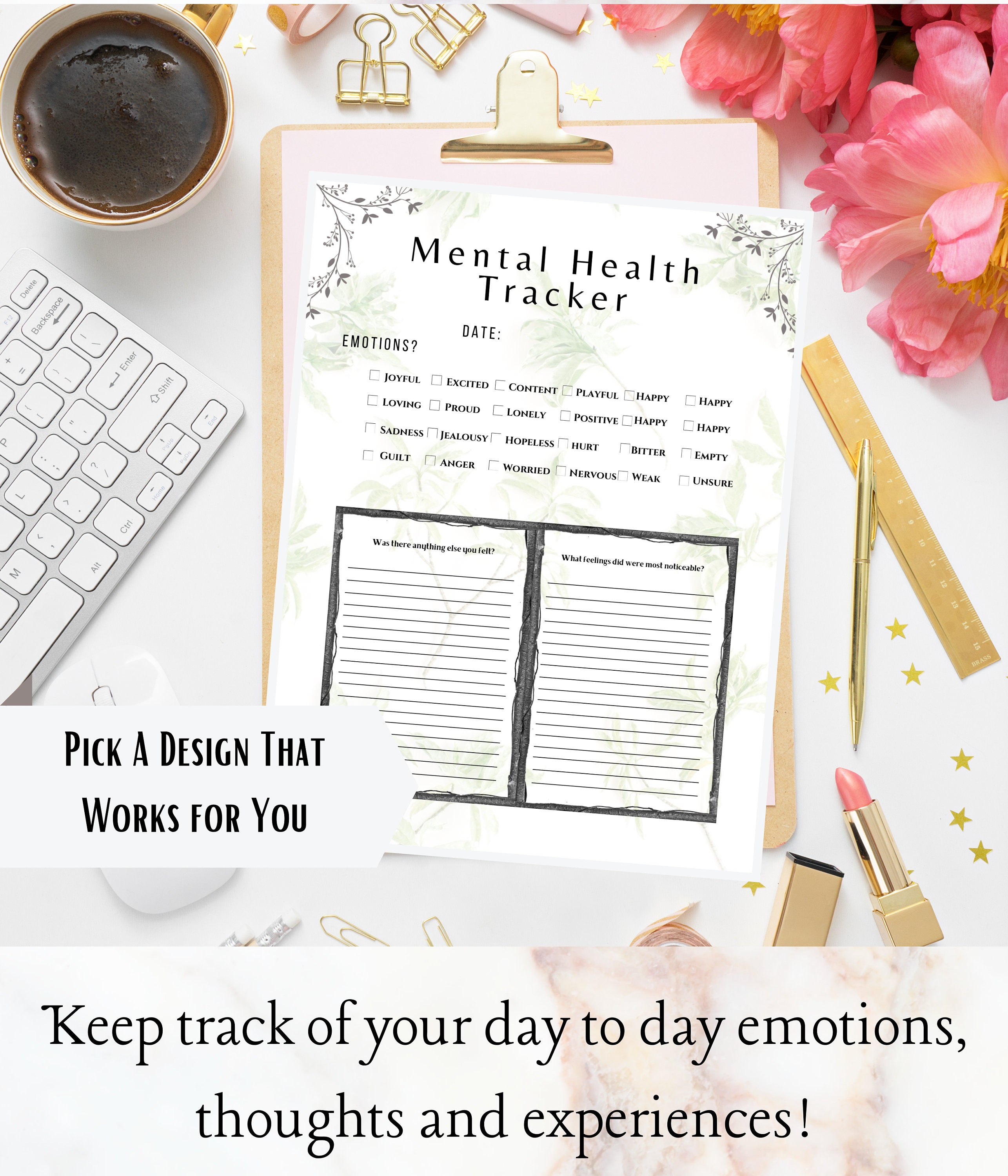 Mental Health Tracker (daily Wellness Check) - Etsy
