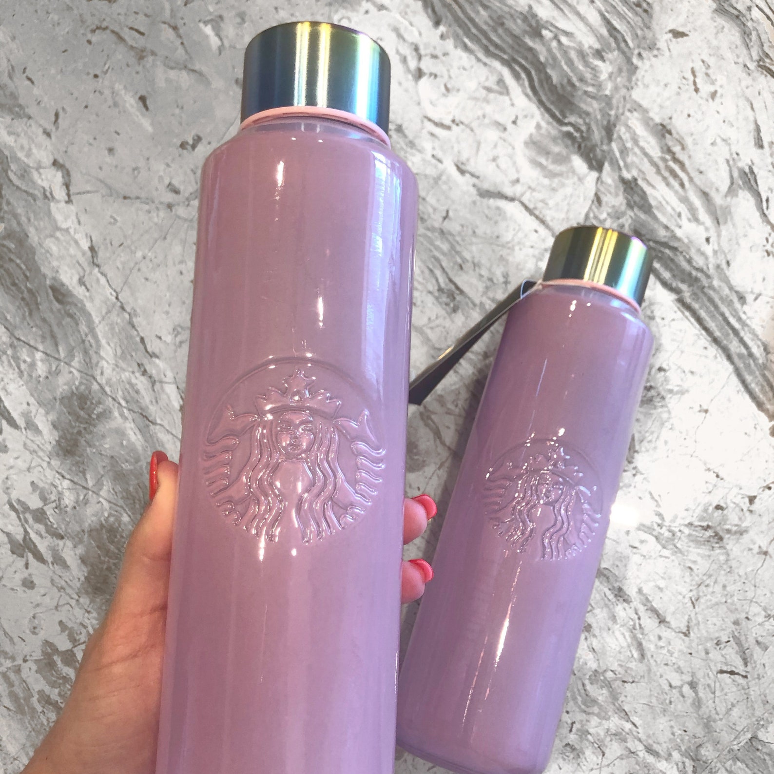 BOTELLA DE VIDRIO ROSA Botella de agua de 22oz | Etsy