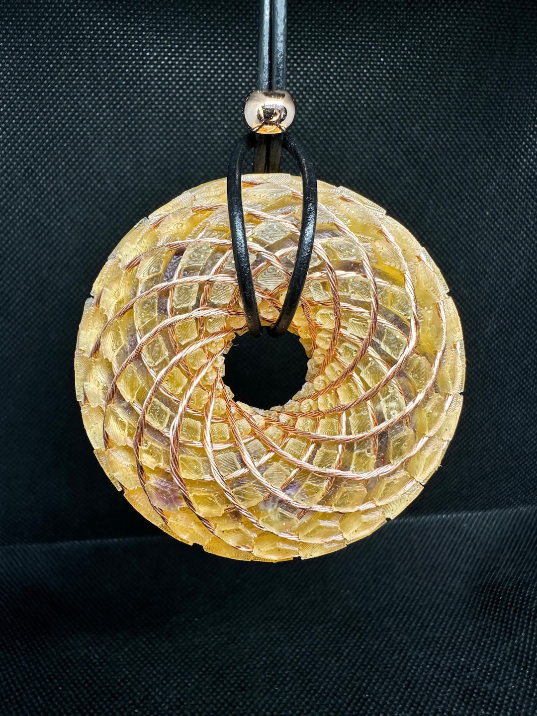 Nkey 7 Phi Torus Pendant | 6cm Rodin Coil | Tesla 3-6-9 Sequence | 12x2 ...