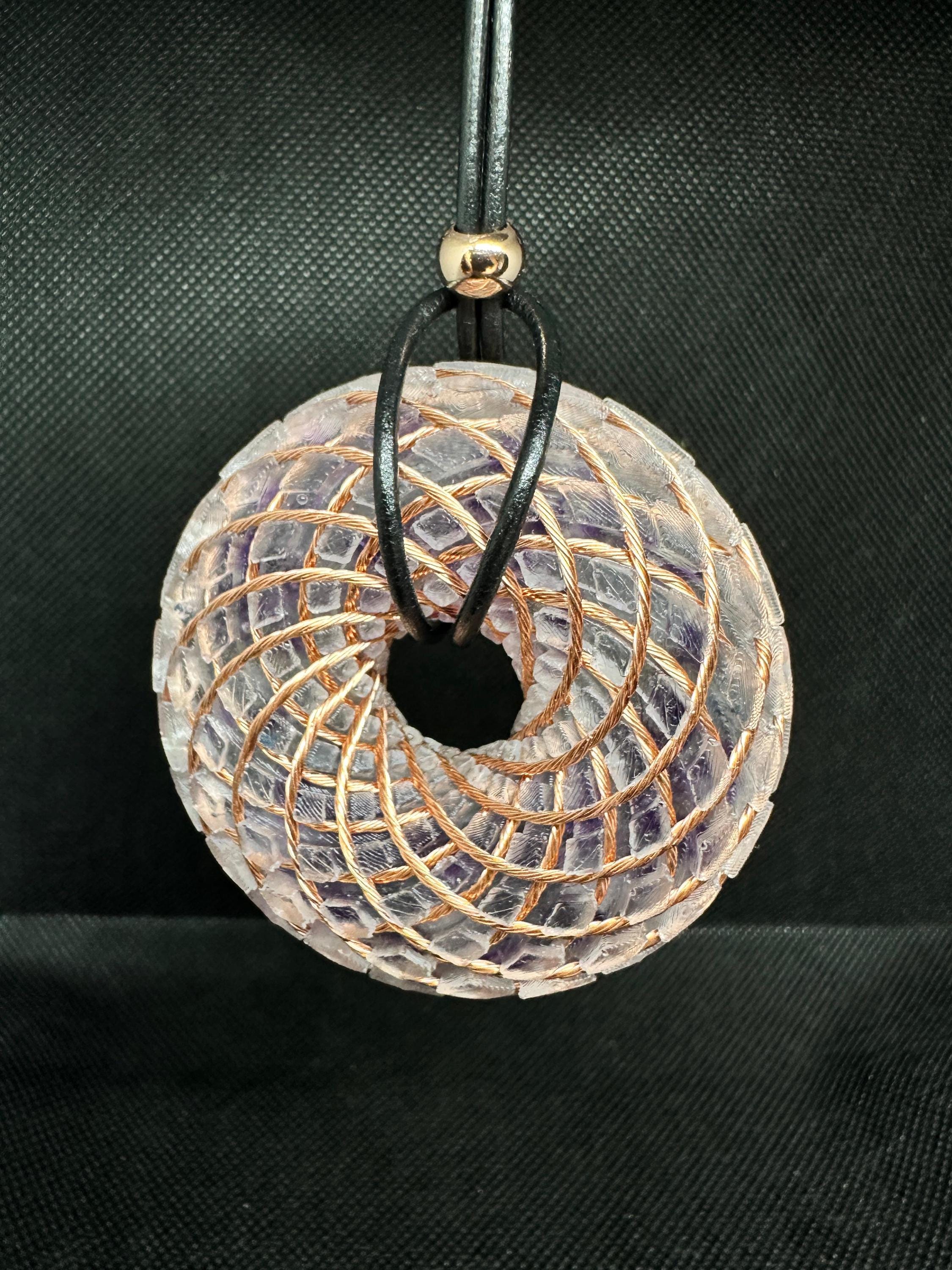 Nkey 7 Phi Torus Pendant 6cm Rodin Coil Tesla 3-6-9 Sequence 12x2 ...