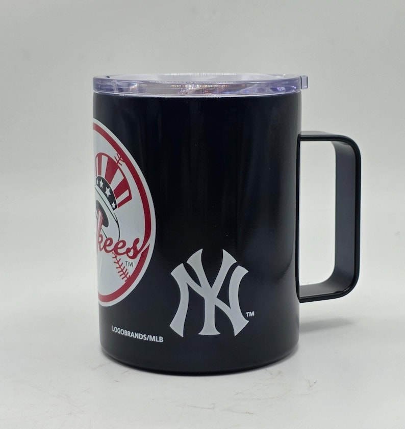 SLIGHT PRINT DEFECT - New York Yankees Insulated Steel Travel Mug ...