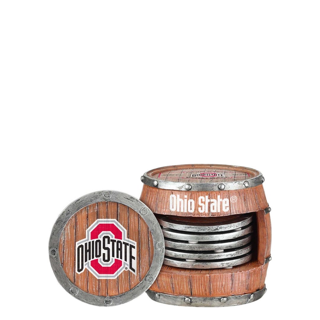 FOCO Ohio State Buckeyes NCAA 5 Pack Barrel Coasters - Etsy