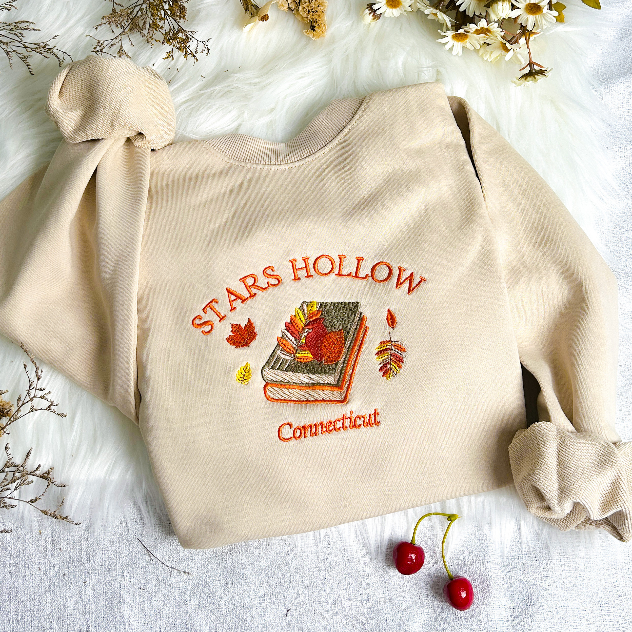 Stars Hollow Connecticut Embroidered Crew Neck Sweatshirt - Etsy