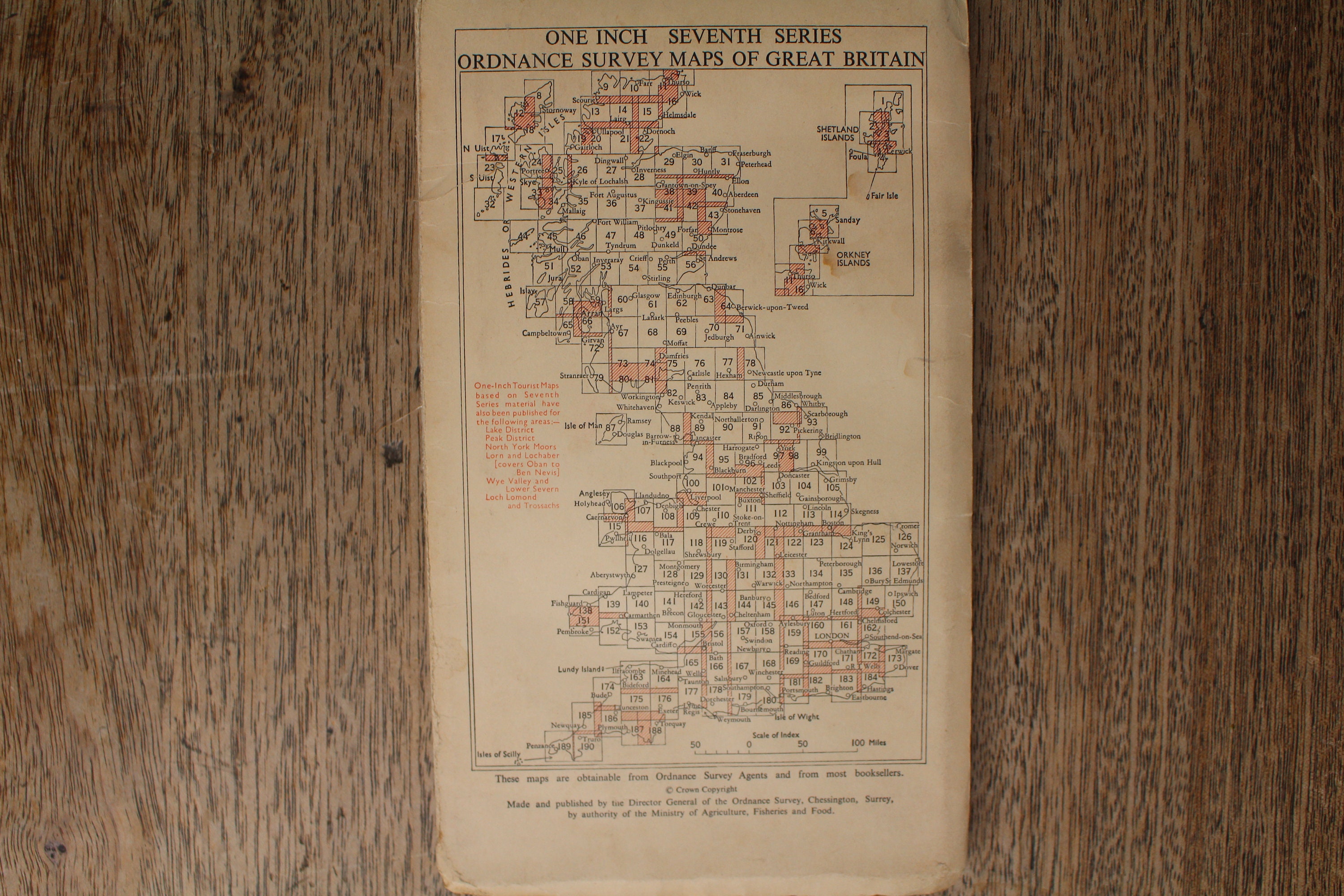 1959 London S.W. Cloth Ordnance Survey Map, 1/63360, Sheet 170 Vintage ...