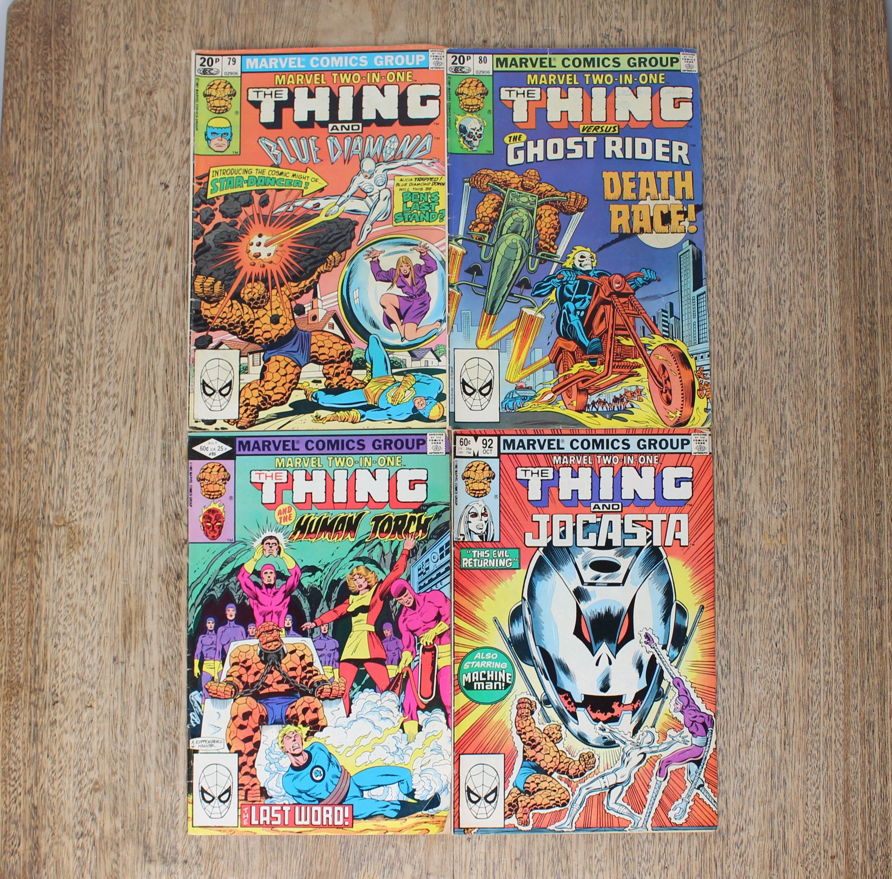 Vintage THE THING Marvel Comics X4 (british/us Editions), 1981/82 ...