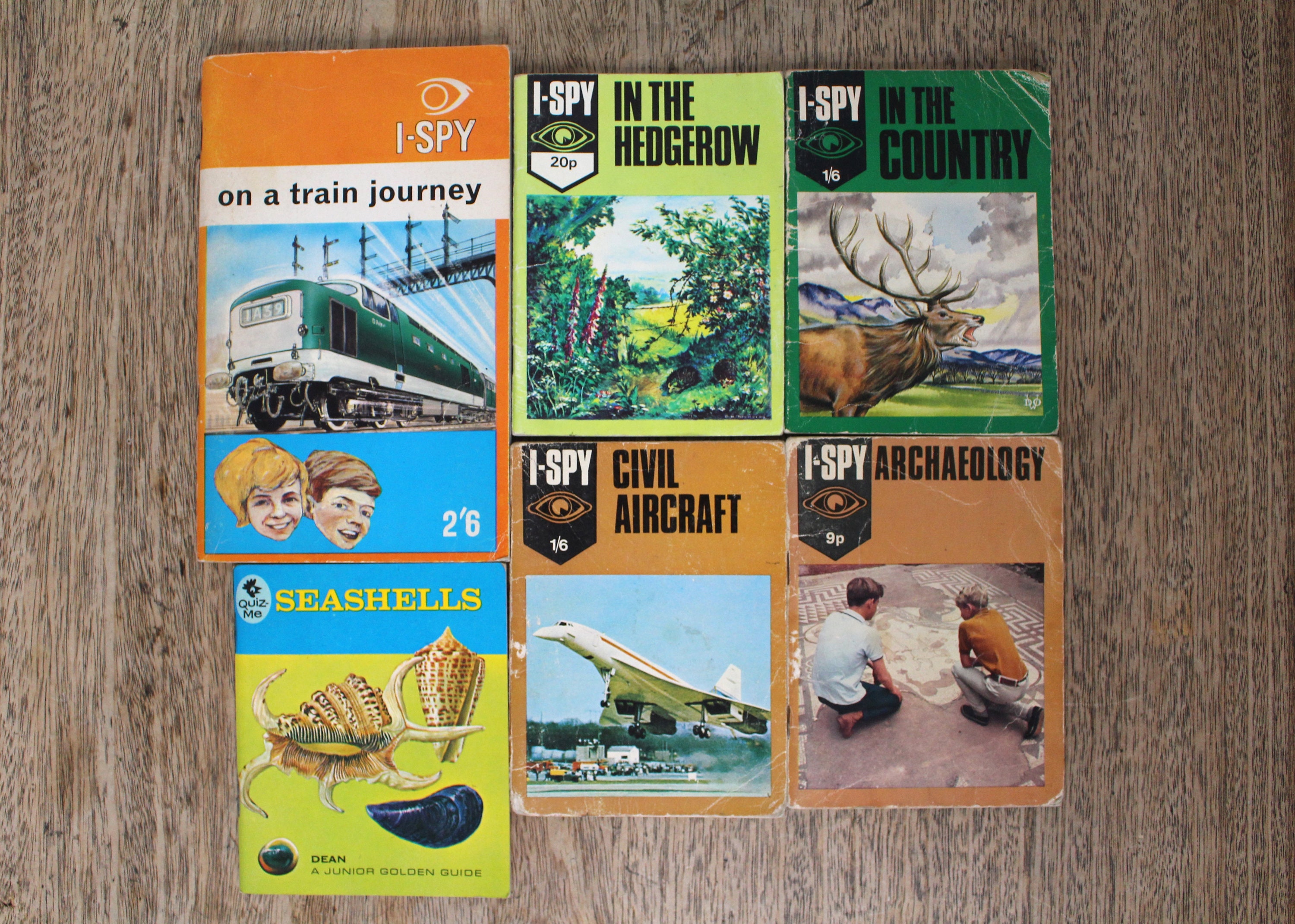 1960s I-spy Book Set Including Train Journeys, Hedgerows, Country ...
