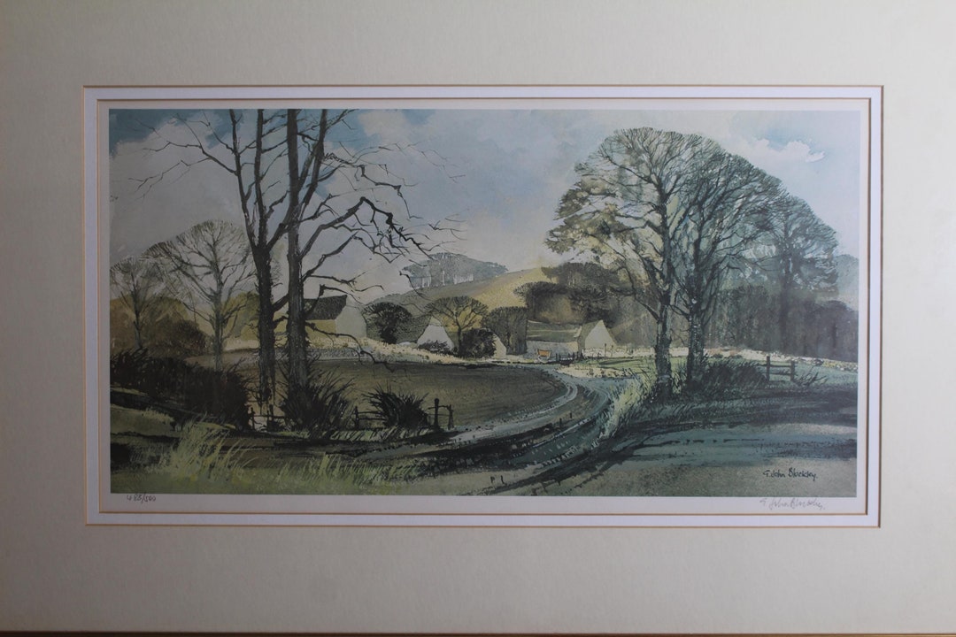 John Blockley Signed Limited Print, "farm in the Hollow ...