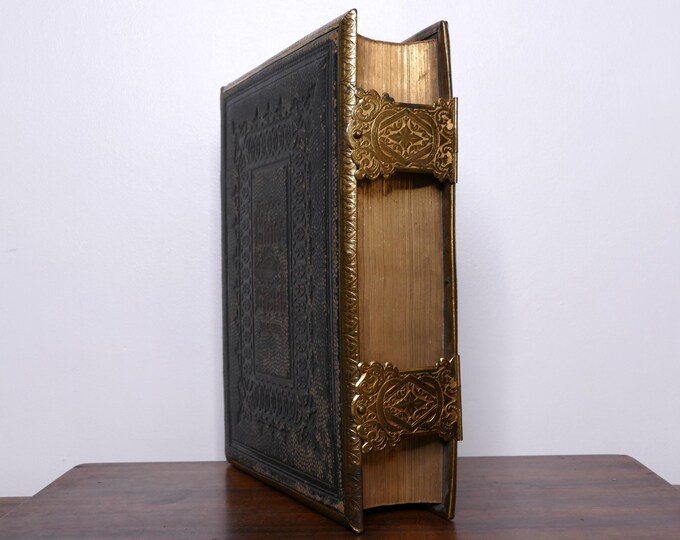 5.2kg Victorian Holy Bible C1860s Old & New Testaments, Tooled Leather ...