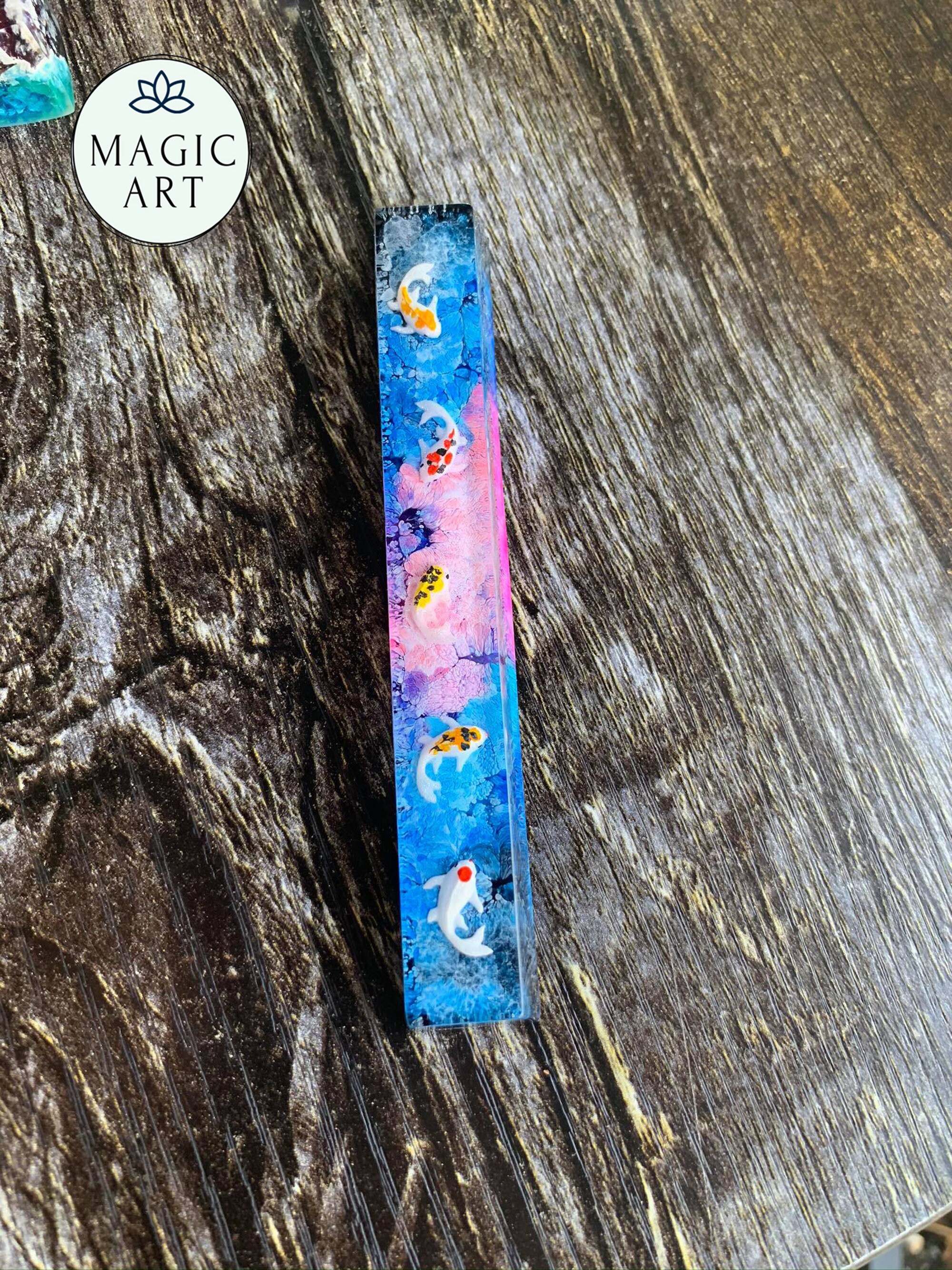 Spacebar Keycap Handmade Koi Fish - MAGIC ART- Handmade Resin Keycap ...