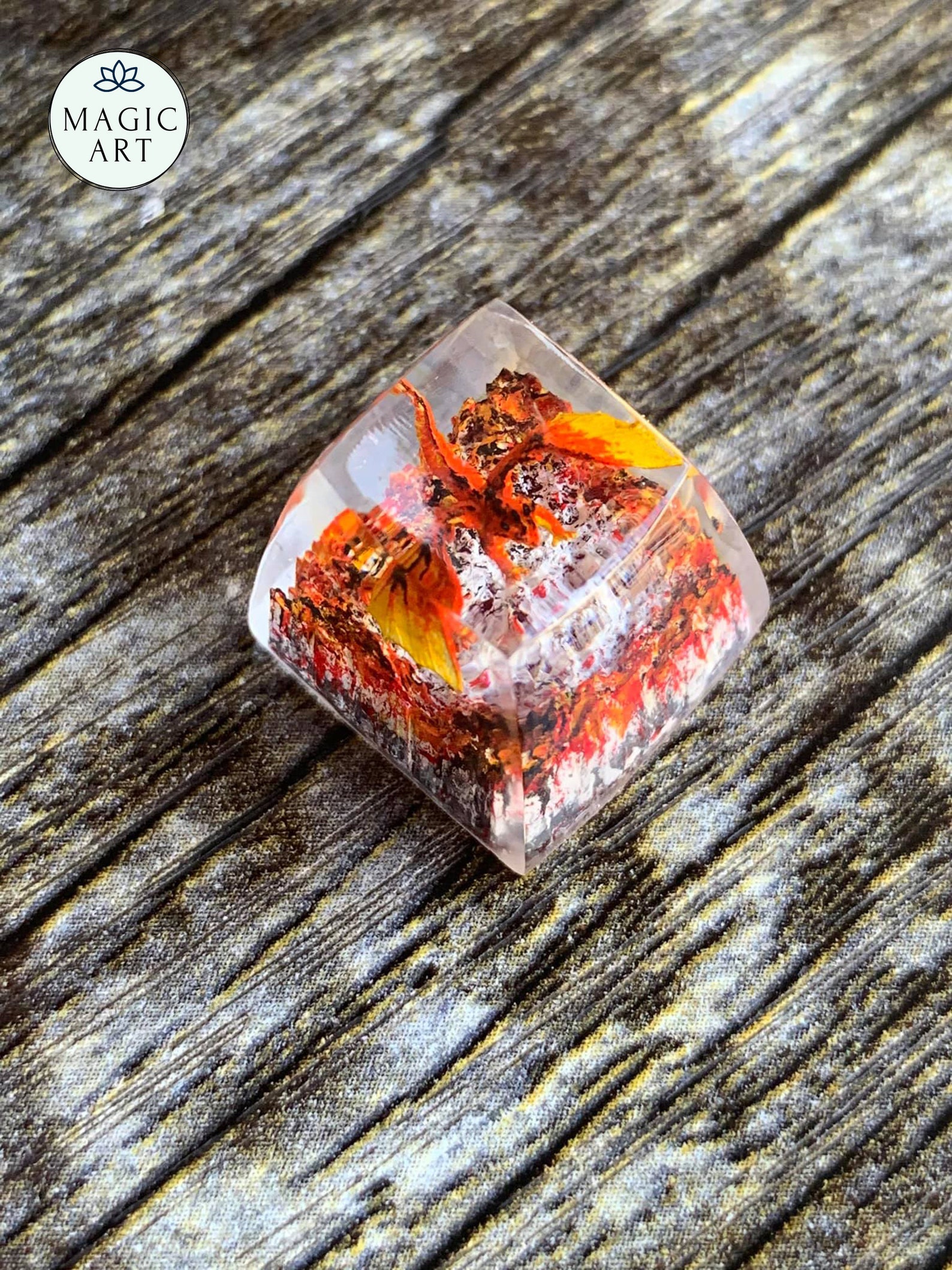 Fire Dragon Novelty Keycaps- Resin Artisan Keycap-cherry MX Mechanical ...