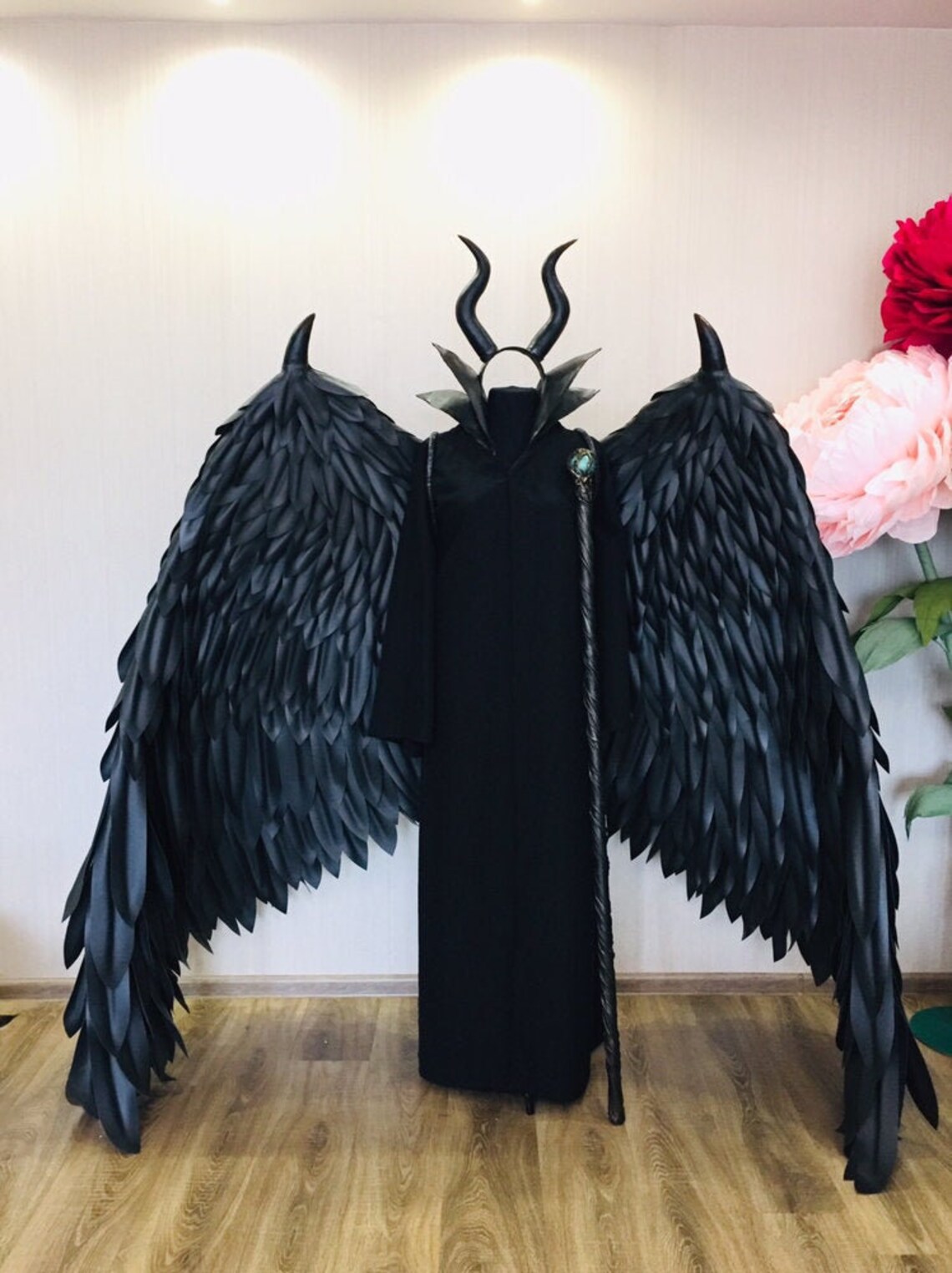 Traje maléfica traje de cosplay cosplay maléfica alas | Etsy