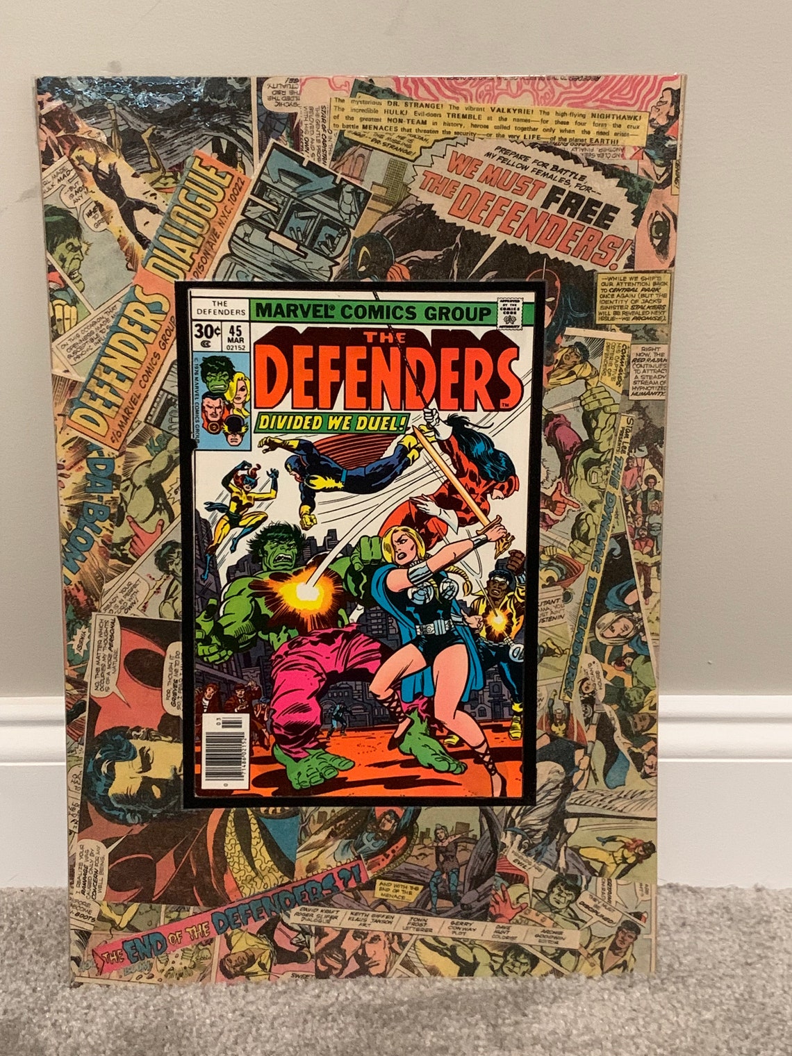 Vintage DEFENDERS 12x18 Framed Deconstructed Comic Book Poster - Etsy