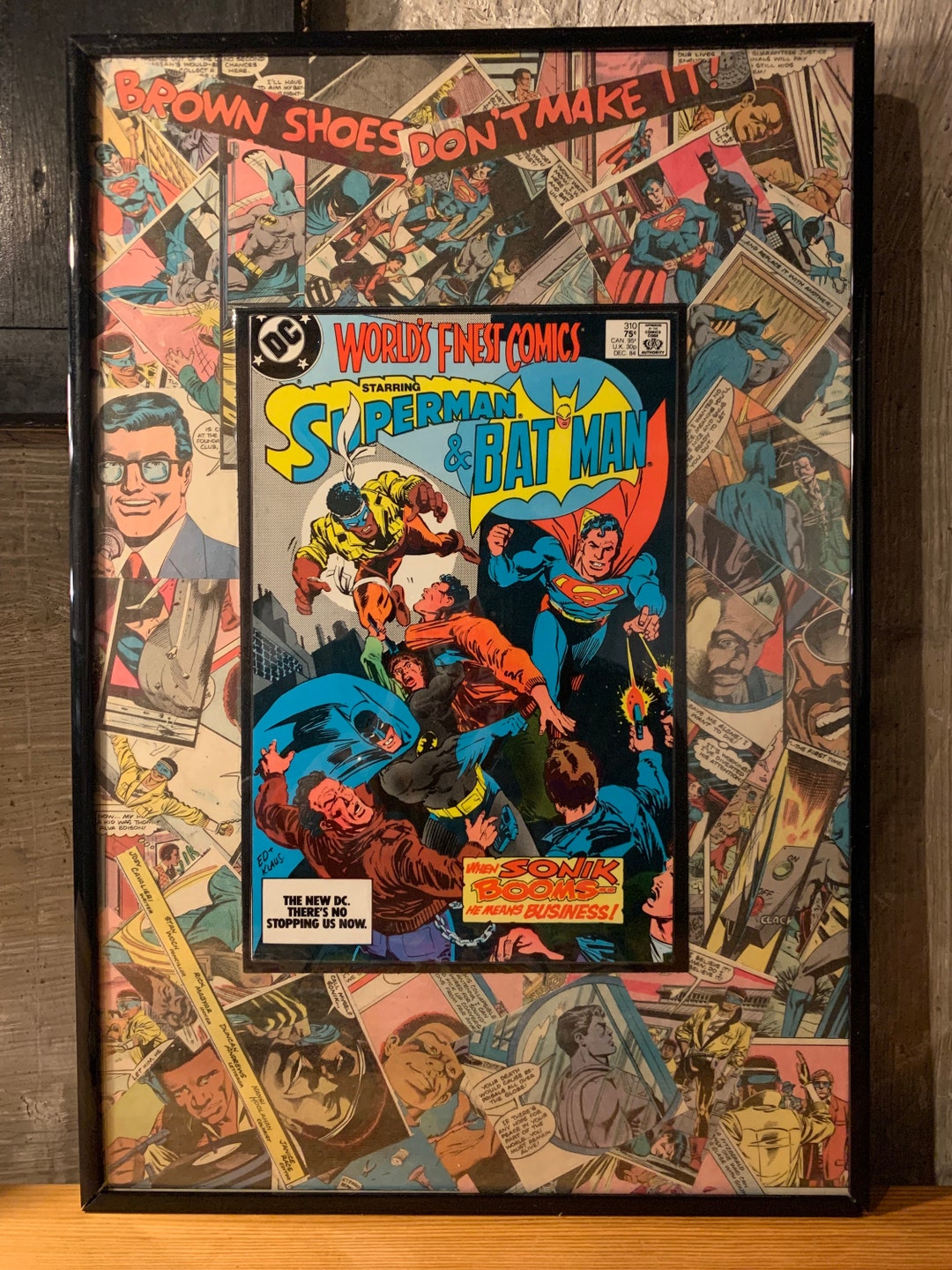 Vintage Superman and Batman 310 12x18 Deconstructed Comic Book Poster - Etsy