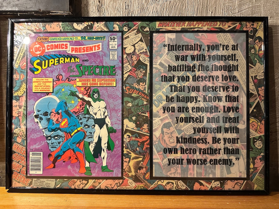 Vintage Superman & the Spectre 29 Inspirational Quote 12x18 ...