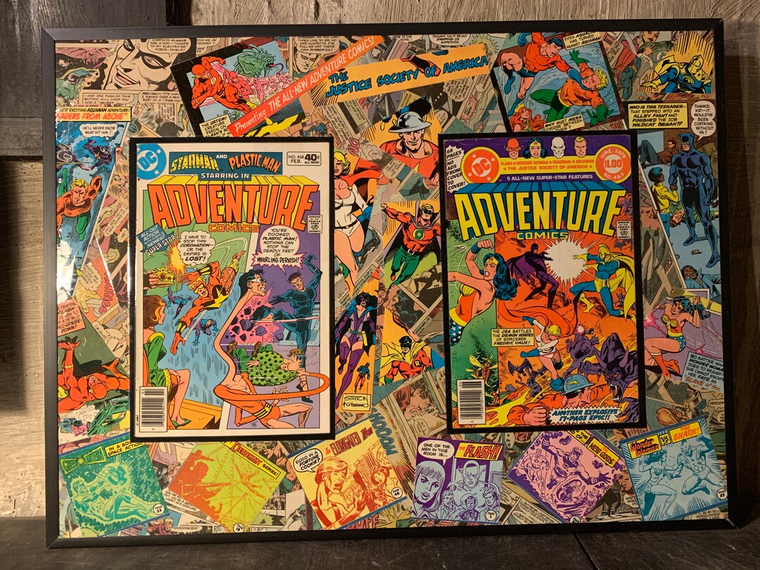 Vintage Adventure Comics Featuring the JUSTICE SOCIETY of AMERICA 18x24 ...