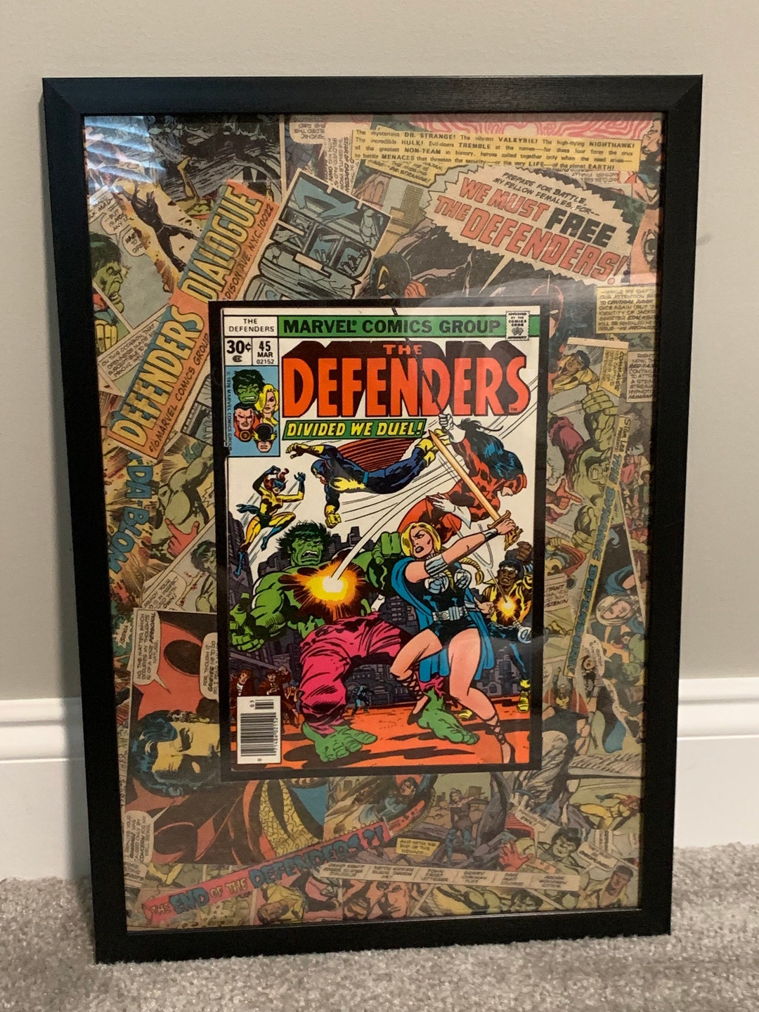 Vintage DEFENDERS 12x18 Framed Deconstructed Comic Book Poster - Etsy