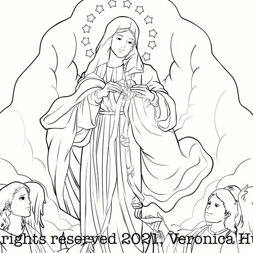 Giant Catholic Coloring Book: 50 Pages of Mary and the Saints | Etsy