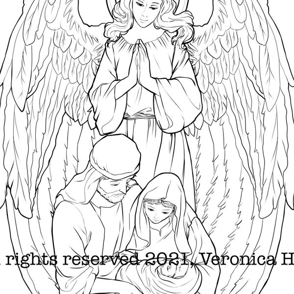 Coronation of Mary Catholic Coloring Page for Kids 6 and Adults - Etsy