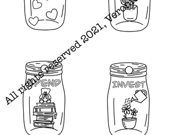 Piggy Bank Labels - Etsy