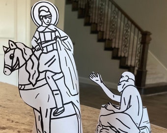 St. Martin of Tours Coloring Page - Etsy