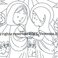 The Holy Family Catholic Coloring Page Kids and Adults - Etsy