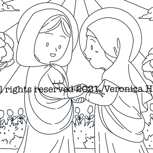 The Holy Family Catholic Coloring Page Kids and Adults - Etsy